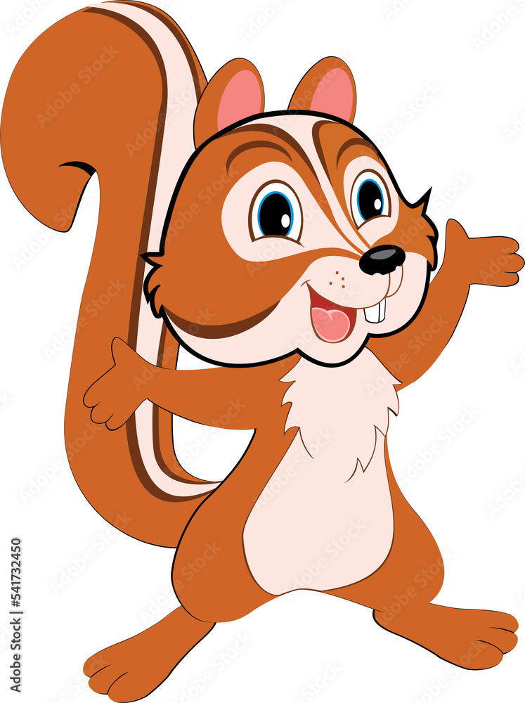 Cute cartoon chipmunk PNG transparent background Stock Illustration ...