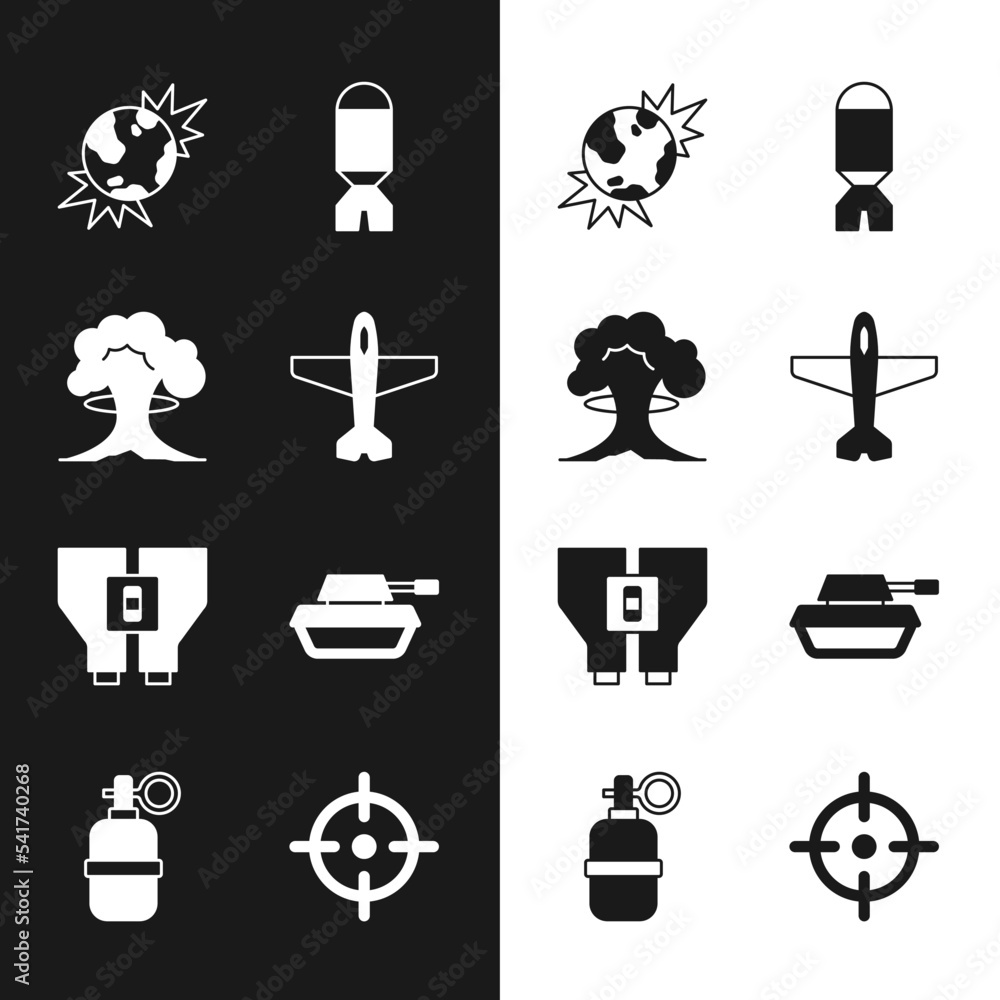 Set Plane, Nuclear explosion, Bomb explosive planet earth, Rocket ...