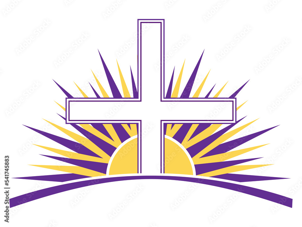 Purple And Gold Cross