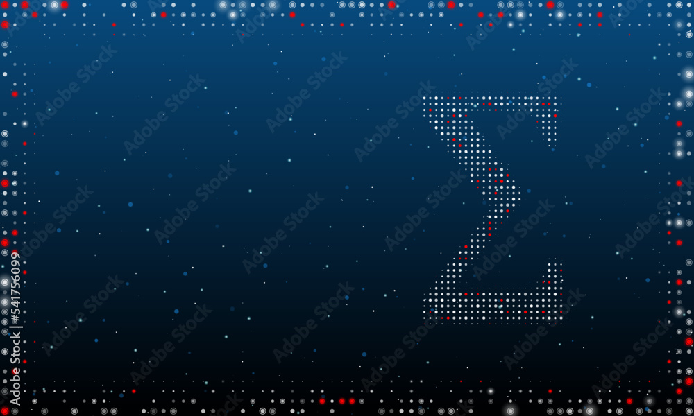 On the right is the sigma symbol filled with white dots. Pointillism ...