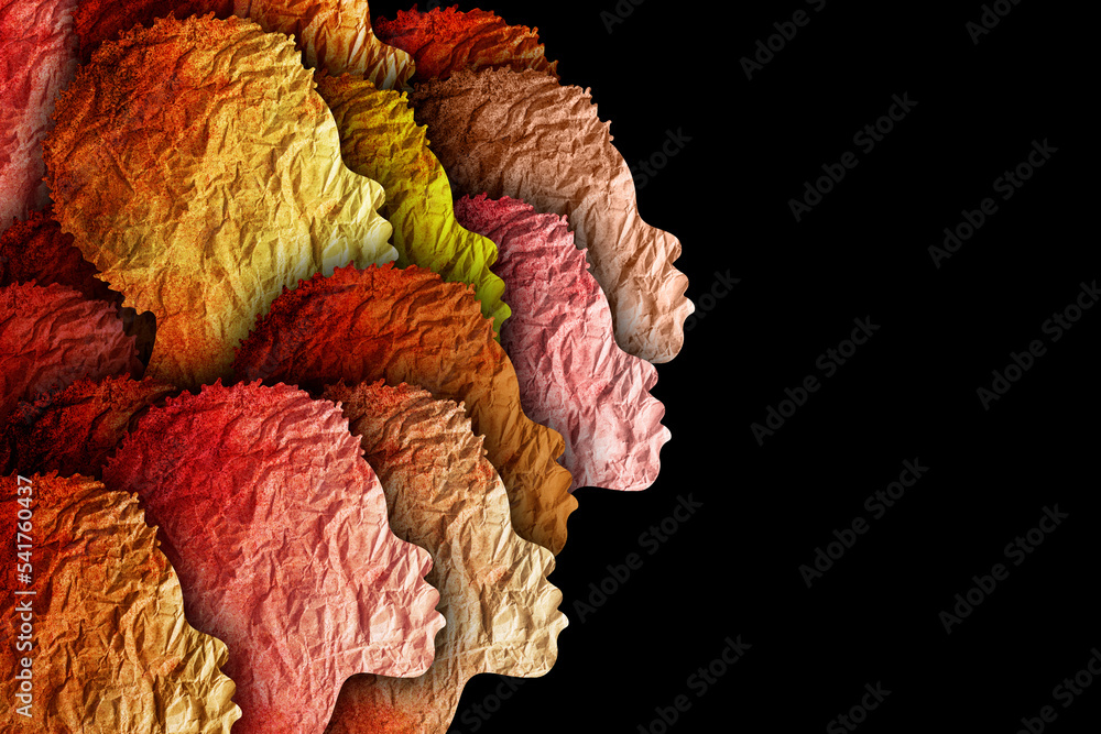 Different cultures in international society concept. Diverse group of ...