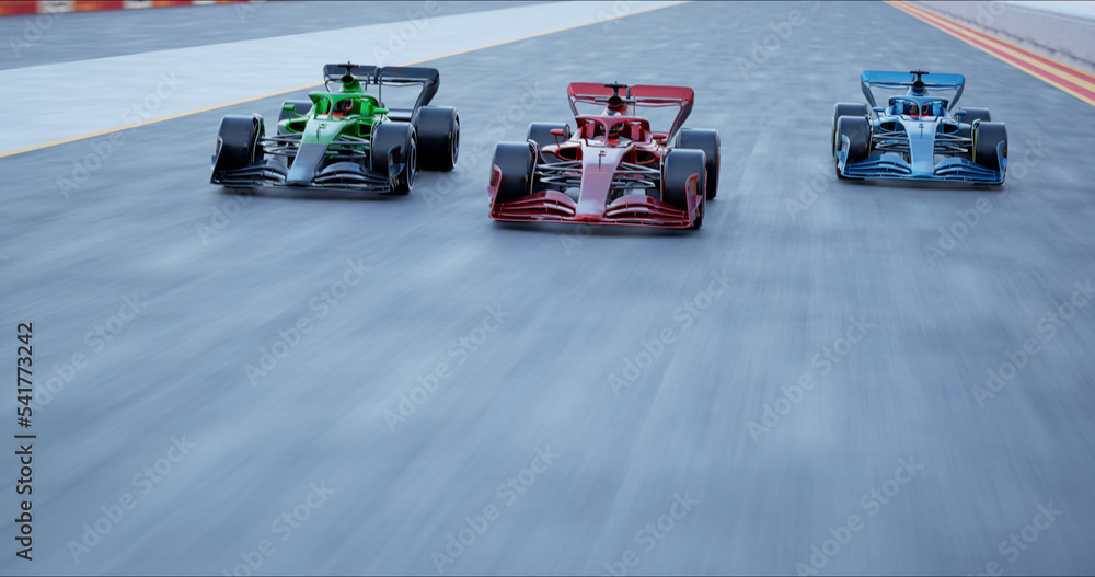 Ilustração do Stock: Racing Cars Driving on Winding Race Track to the ...
