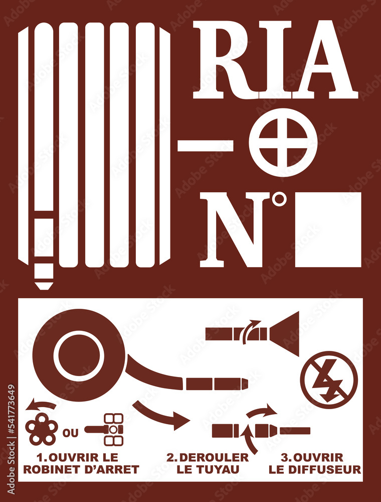 Vetor de affiche indiquant qu'il y a un moyen de secours ici un RIA en ...