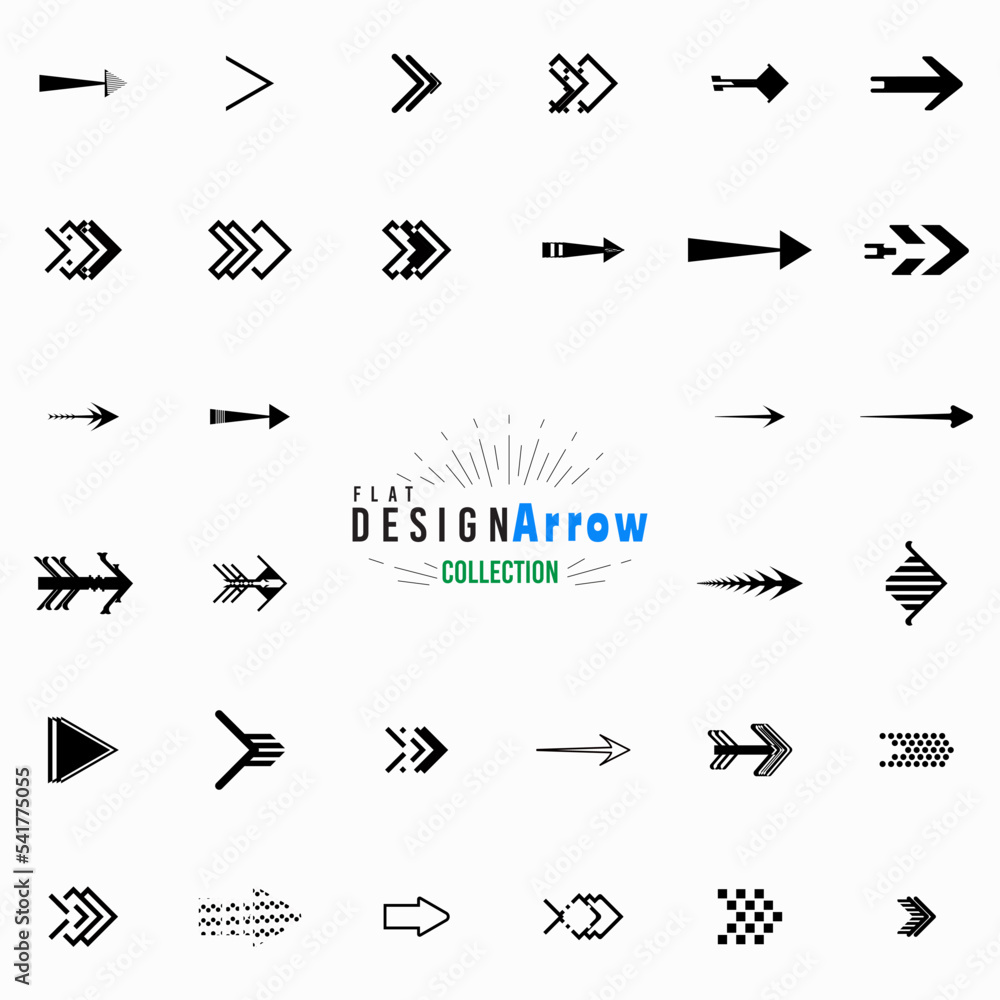 Set arrow icons. vector Collection different arrows sign. Set different ...