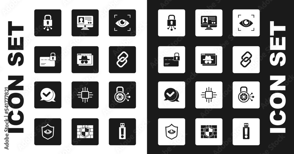 Set Eye scan, Browser incognito window, Credit card with lock, Cyber ... Set Eye scan, Browser incognito window, Credit card with lock, Cyber ...