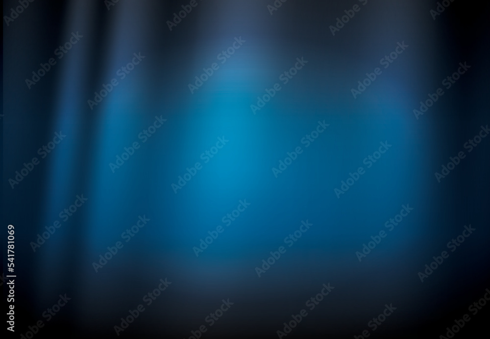 Abstract gradient background. Neutral deep blue theater curtain ...