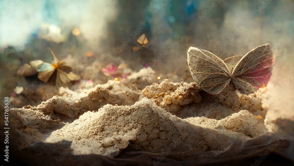 Science fantasy sand or gravel become butterflies of mythological ...