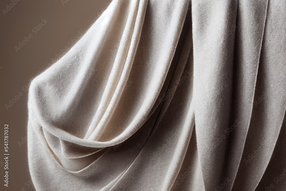 Digital 3D render of a realistic cashmere texture, folded scarf ...