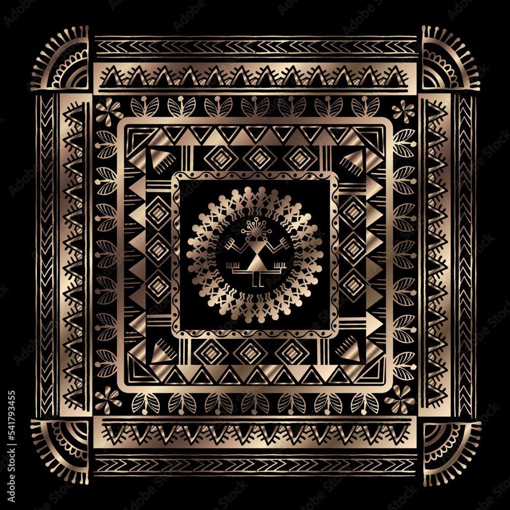 Warli paynting - hand drawn traditional the ancient tribal art India ...