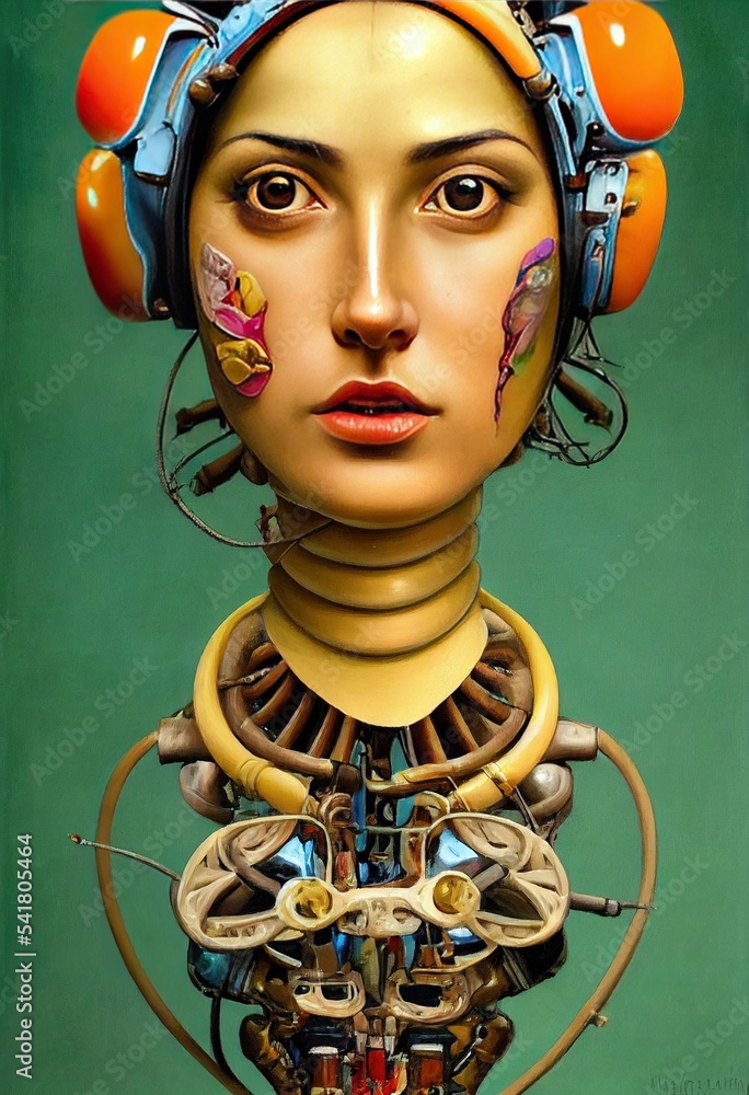 La Robot is a series of vintage floral female robots generated with ...