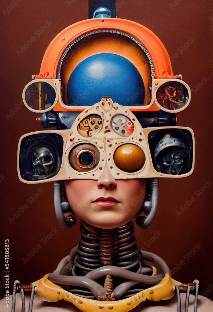 La Robot is a series of vintage floral female robots generated with ...