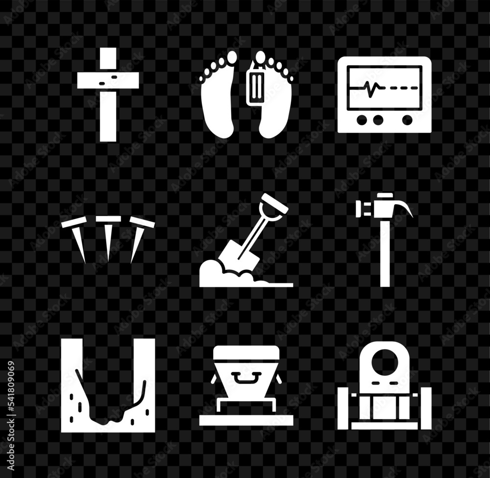 Set Christian cross, Dead body, Beat dead in monitor, Cemetery digged ...