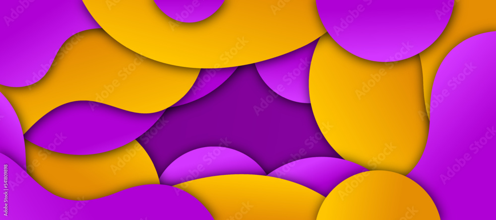 Minimalist orange and purple liquid shape background design Stock ...