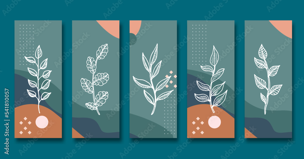 Floral wallpaper aesthetic design background Stock Vector | Adobe Stock
