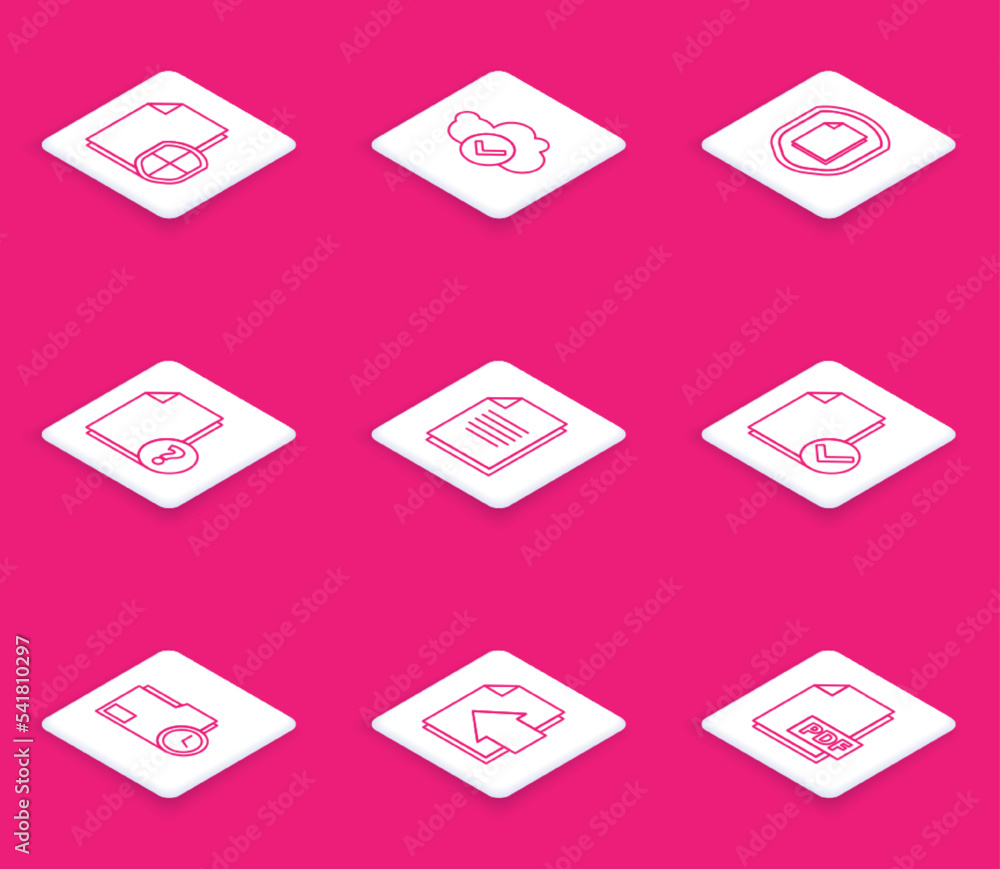 Set line Document protection concept, Cloud with check mark, Unknown ... Set line Document protection concept, Cloud with check mark, Unknown ...