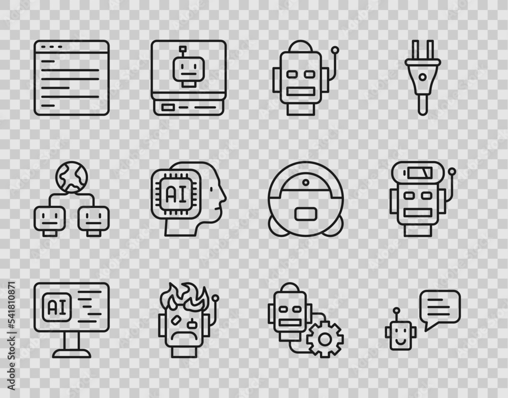 Set line Software, Bot, Robot, burned out, Computer api interface ... Set line Software, Bot, Robot, burned out, Computer api interface ...