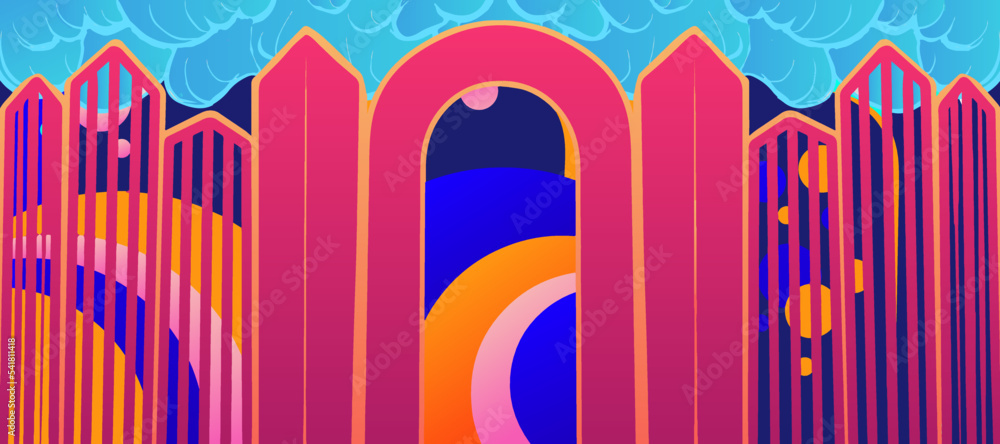 Modern colorful overlap layer background Stock Vector | Adobe Stock