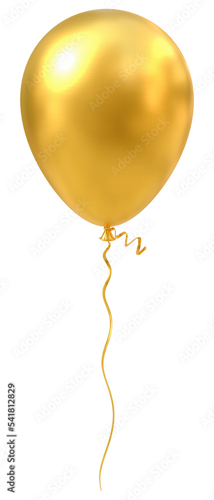 Golden Party Balloon Stock Illustration | Adobe Stock