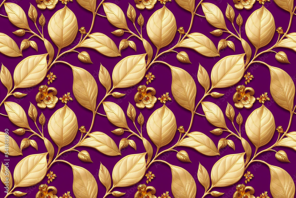 Beautiful floral jewelry wallpaper. Seamless repeat pattern for ...