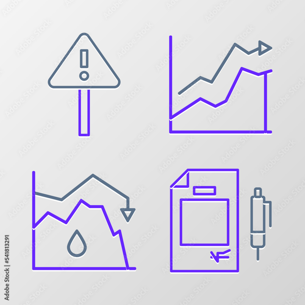 Set line Contract money and pen, Drop in crude oil price, Oil increase ...