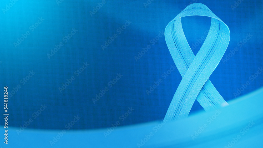 Prostate cancer blue ribbon awareness. Minimal abstract vector ...