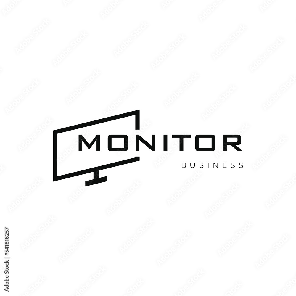 Vecteur Stock Monitor Icon Logo Design Template | Adobe Stock