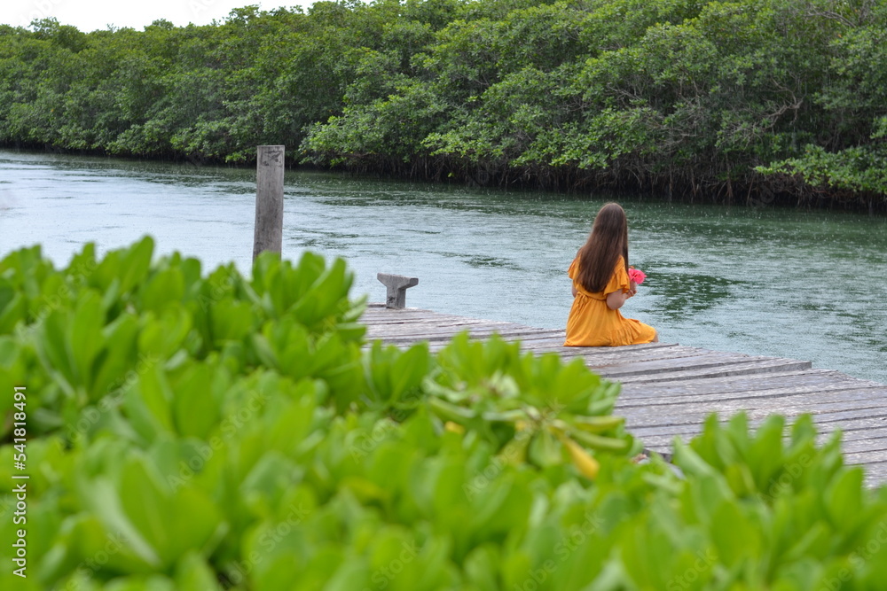 girl on the river Stock 写真 | Adobe Stock