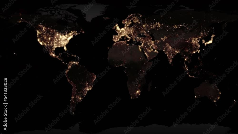 Earth power outage. Electricity blackout and energy crisis illustrated ...