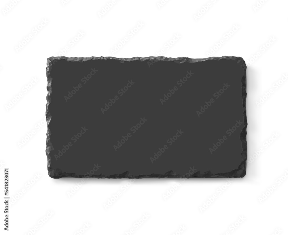 Black board stone mockup. Vector illustration isolated on white ...