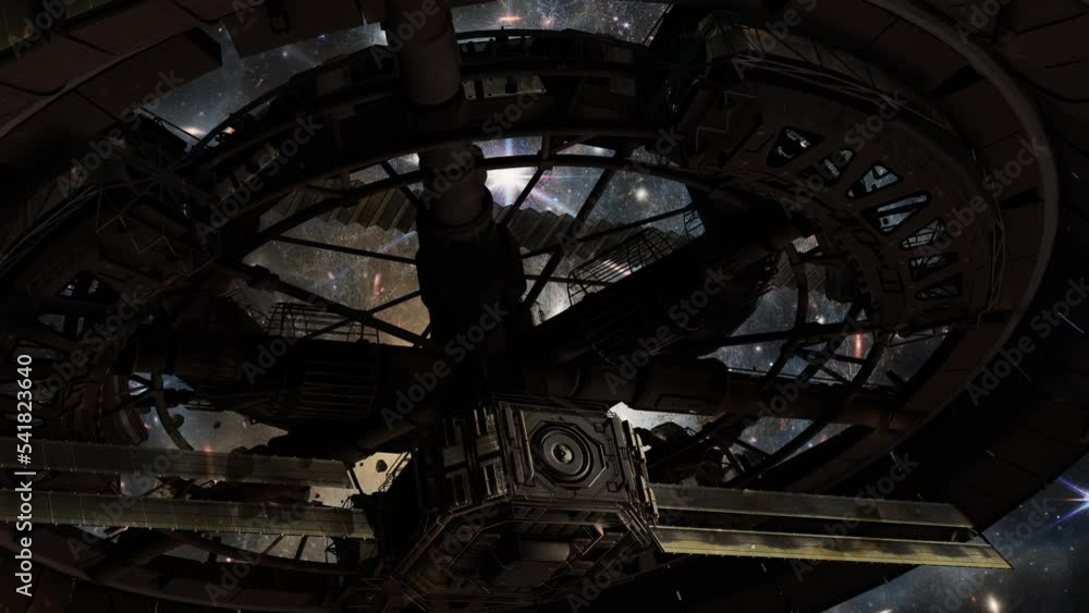 Alien spaceships traveling outer space nebula universe Stock Video ...