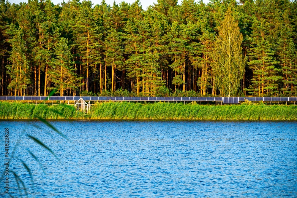 Landscape view of the Lielupe river, Jurmala, Latvia Stock Photo ...