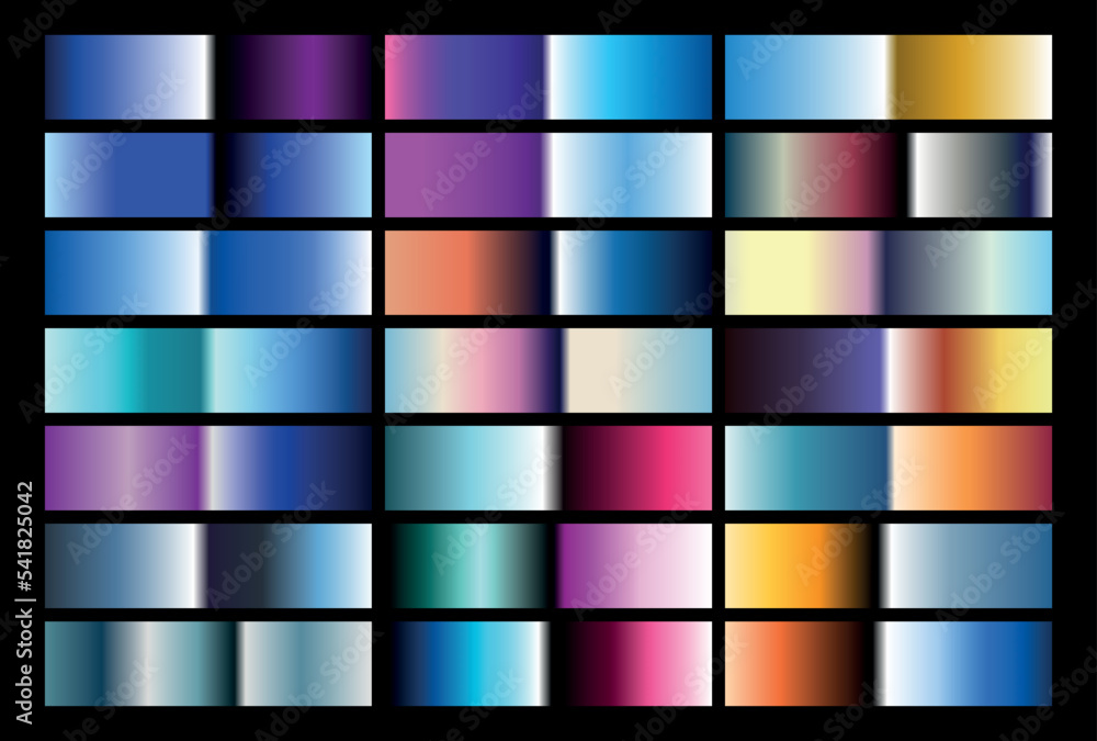 80s Chrome Gradients for type and backgrounds Stock-Vektorgrafik ...