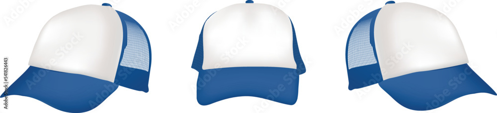 A mesh baseball cap vector illustration for product mockups. Stock ...