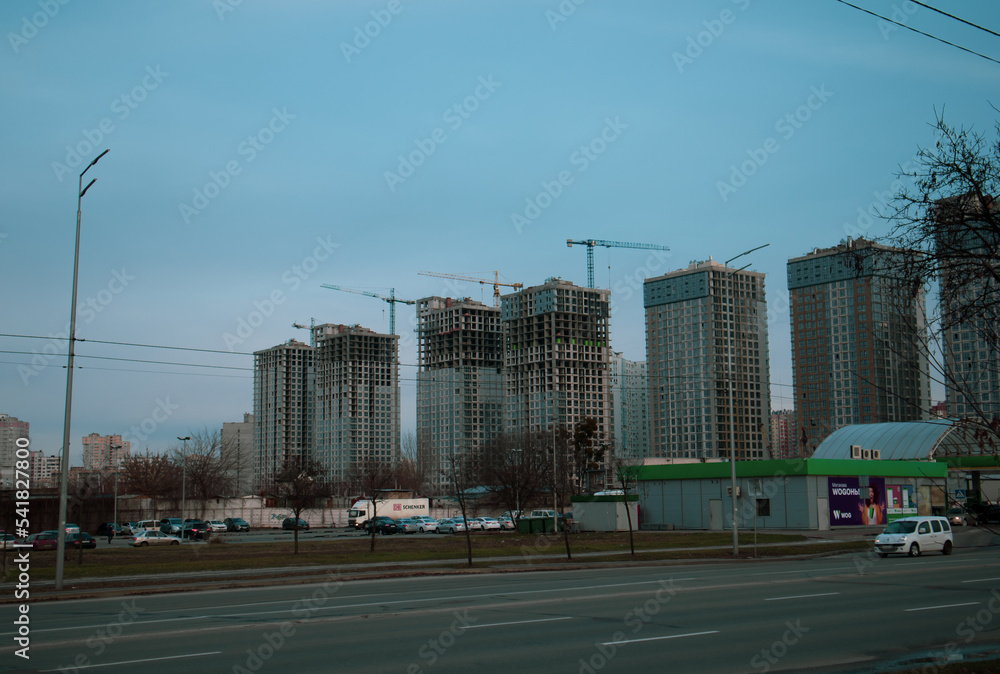 Kyiv, Ukraine. January 8, 2022 Modern high residential multistory ...