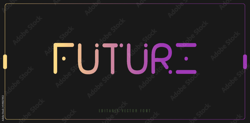 Future text abstract modern minimal alphabet fonts. Typography urban ...