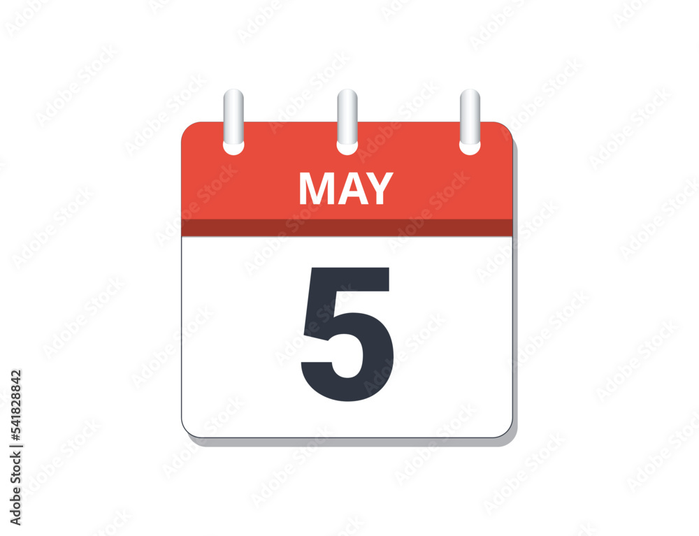 May 5th calendar icon vector. Stock ベクター | Adobe Stock