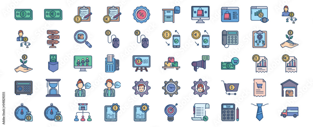 Collection of icons related to Business and finance, including icons ...