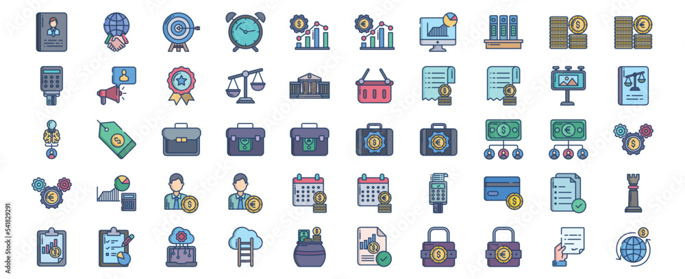 Collection of icons related to Business and finance, including icons ...