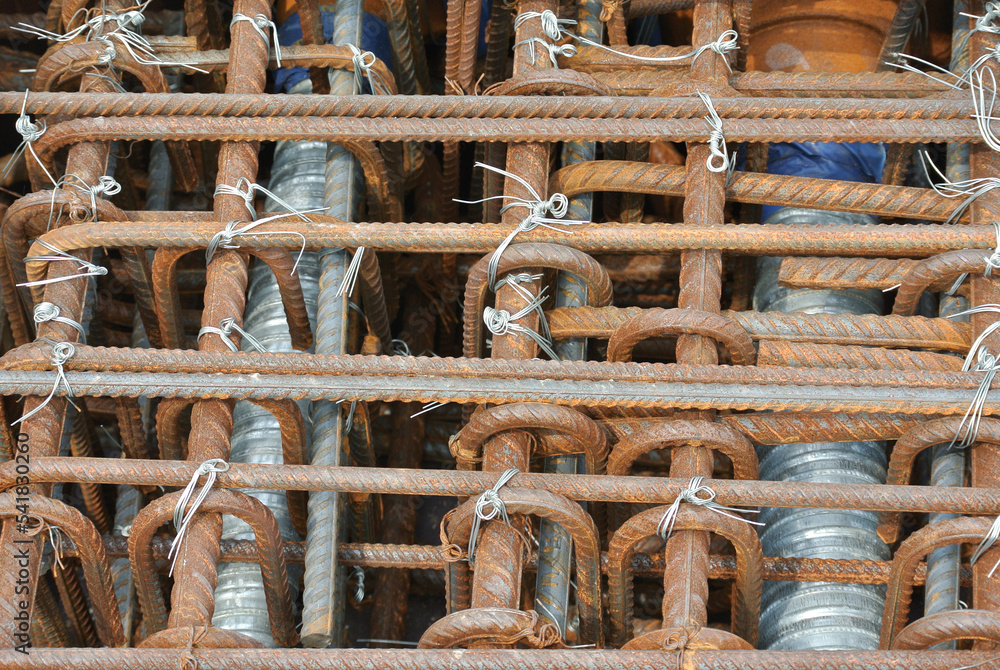SELANGOR, MALAYSIA -APRIL 30, 2016: Hot rolled deformed steel bars or ...