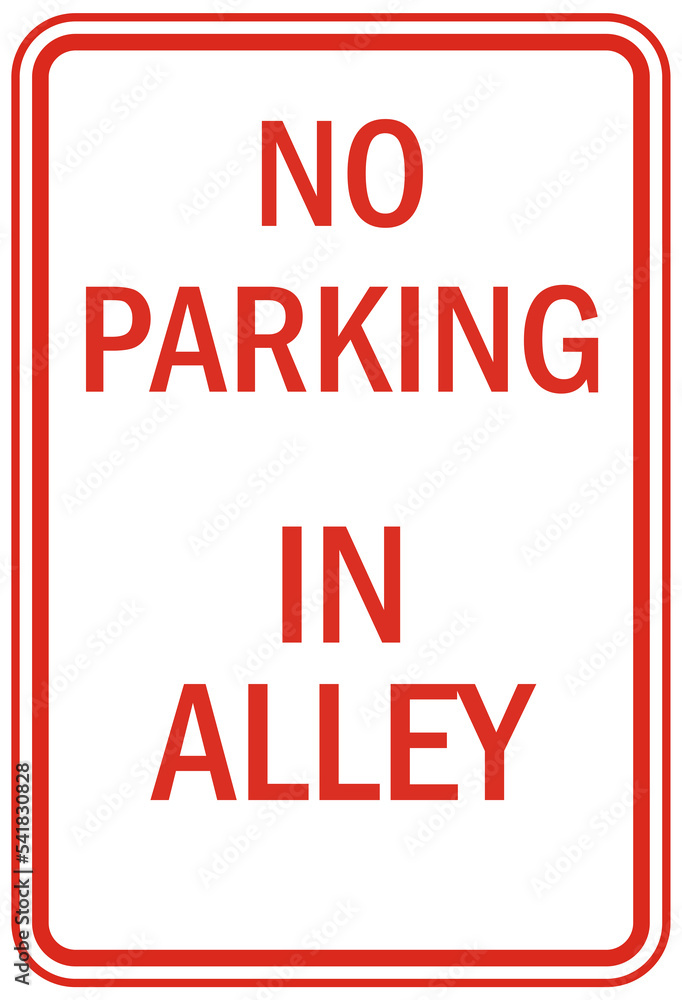 No parking sign and label Stock Illustration | Adobe Stock