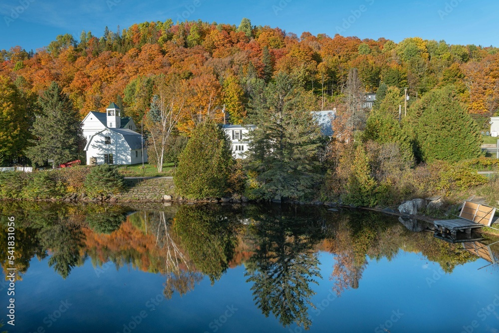 Beautiful shot of Joe's pond reflecting the sky above in West Danbury ...