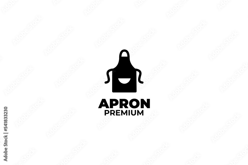 Flat apron logo design vector illustration idea Stock Vector | Adobe Stock