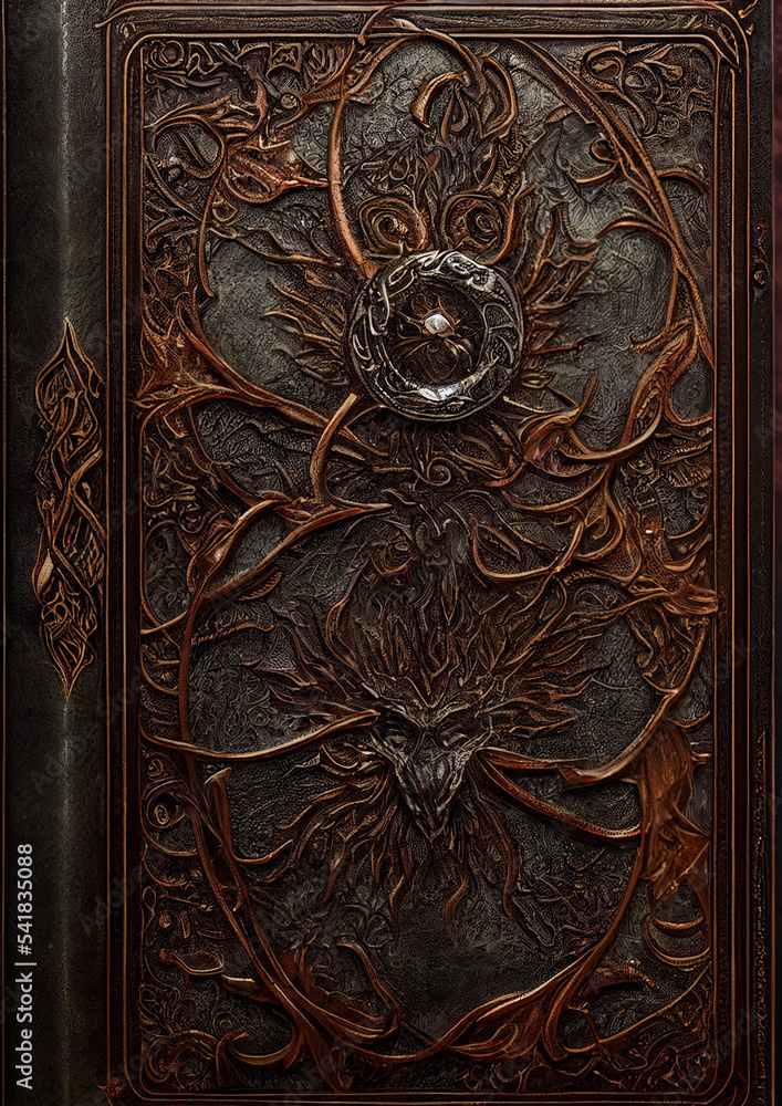 leather book cover Stock Illustration | Adobe Stock