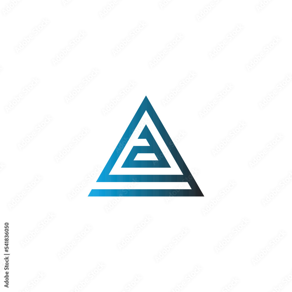Letter a in g, triangle geometric symbol simple logo vector Stock ...