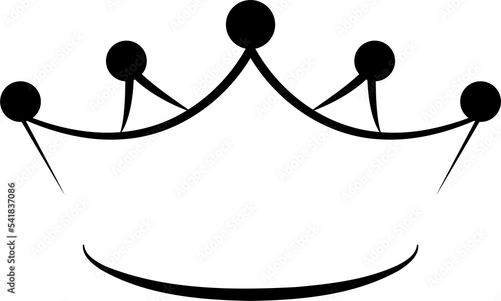 Crown icon in png. Corona symbol. Royal illustration. Crown silhouette ...
