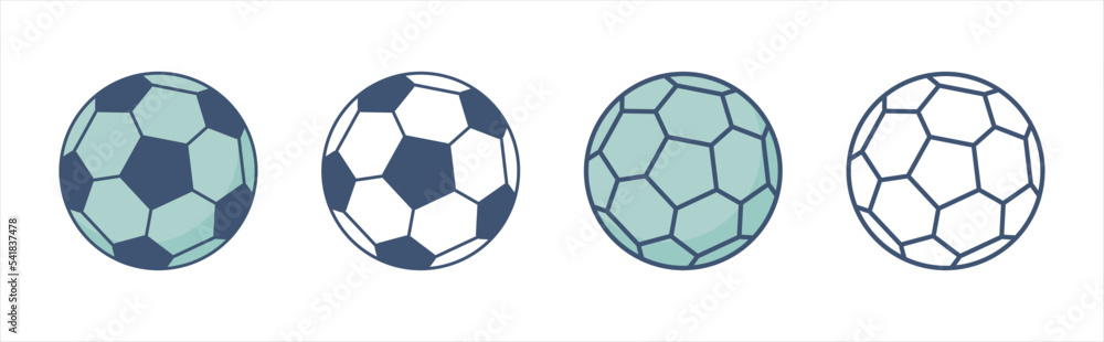 Soccer ball icon. football simple colors style symbol signs, Vector ...