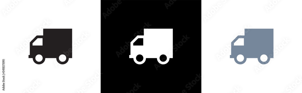 Truck icon. Fast shipping delivery truck symbol sign, vector ...
