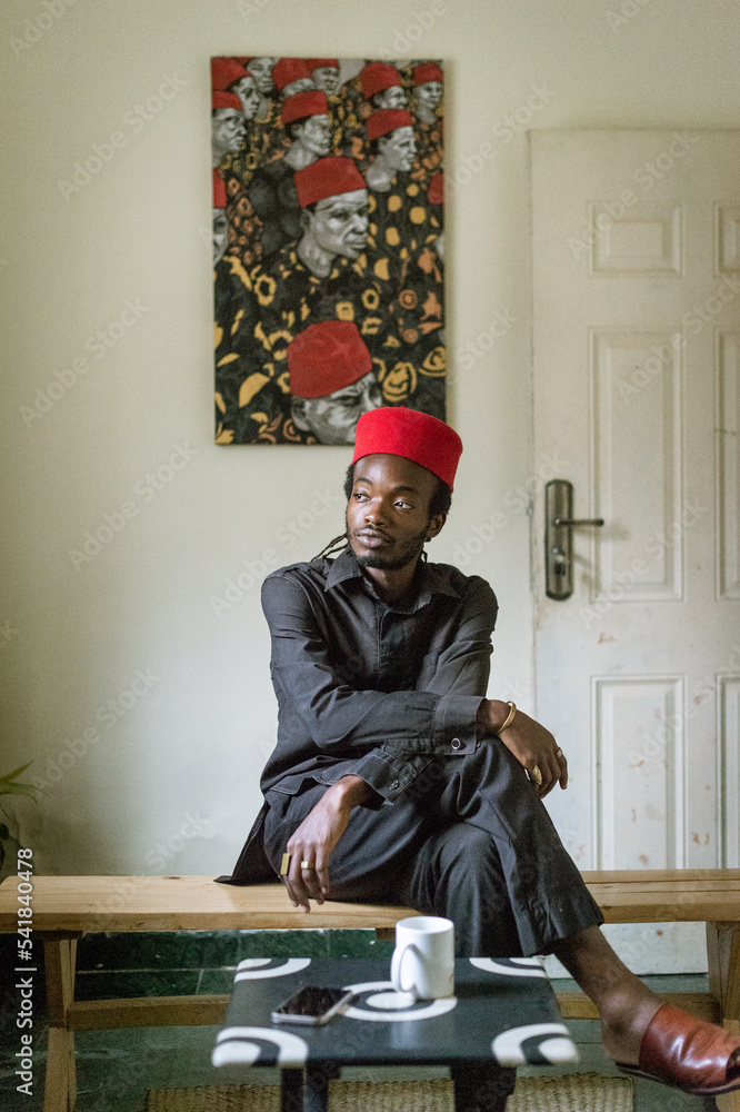 an igbo man posing for portraits in his native attire Stock Photo ...