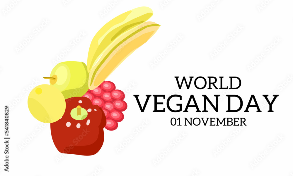 Vector graphic of world vegan day for world vegan day celebration. flat ...