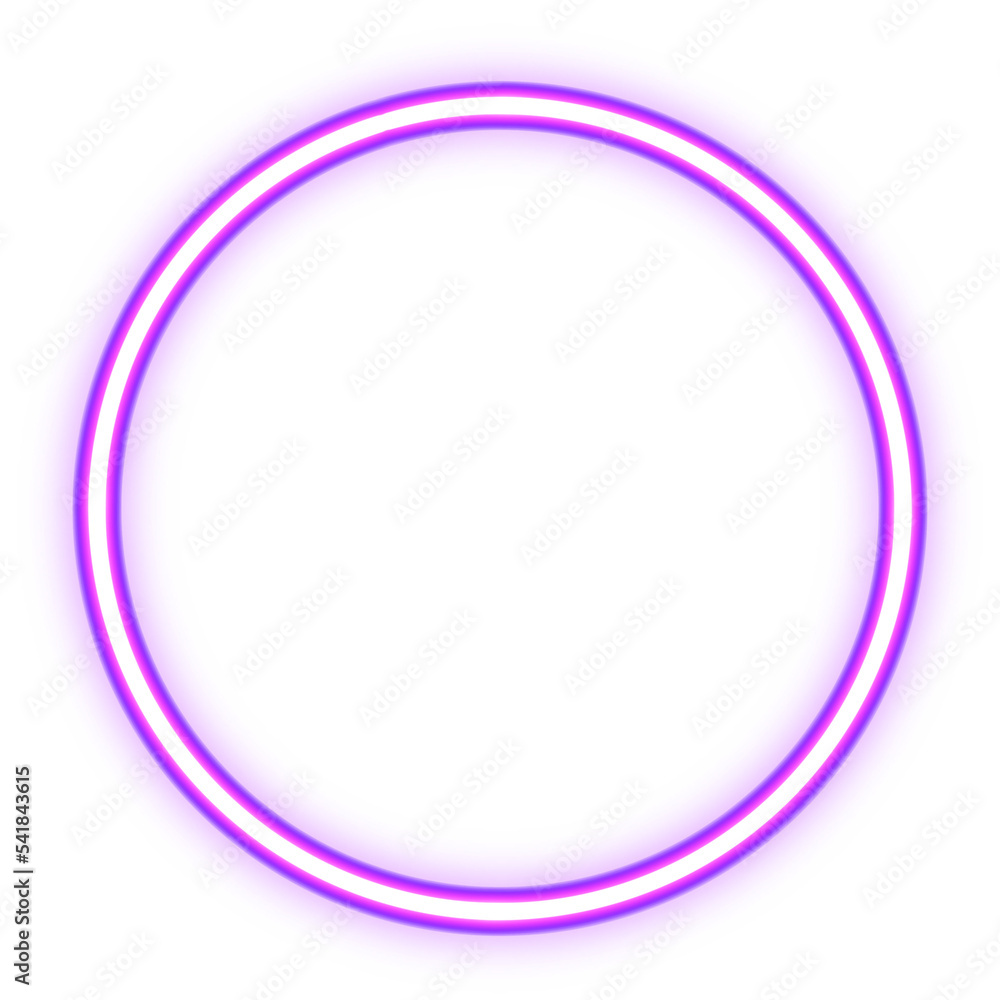 Title: Circle neon. Modern neon purple glowing circle banner. Abstract ...